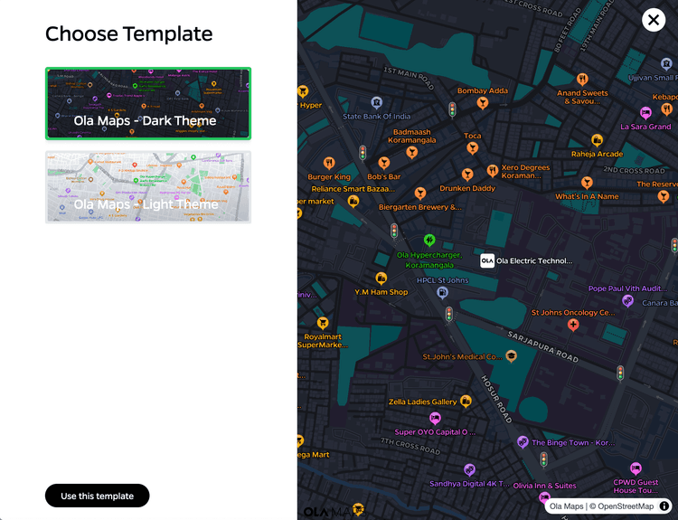 StyleEditor - Ola Maps Platform